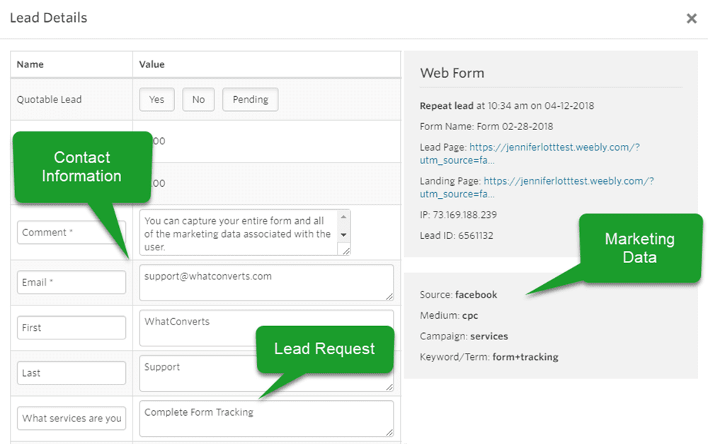 Complete Form Lead Capture | WhatConverts