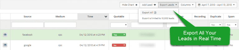 Easy Lead Export - WhatConverts