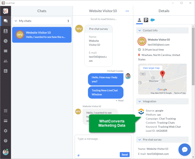 Livechat Integration - WhatConverts