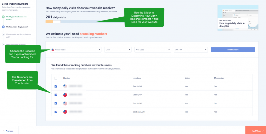 Instant Phone Number Setup & Tracking - WhatConverts