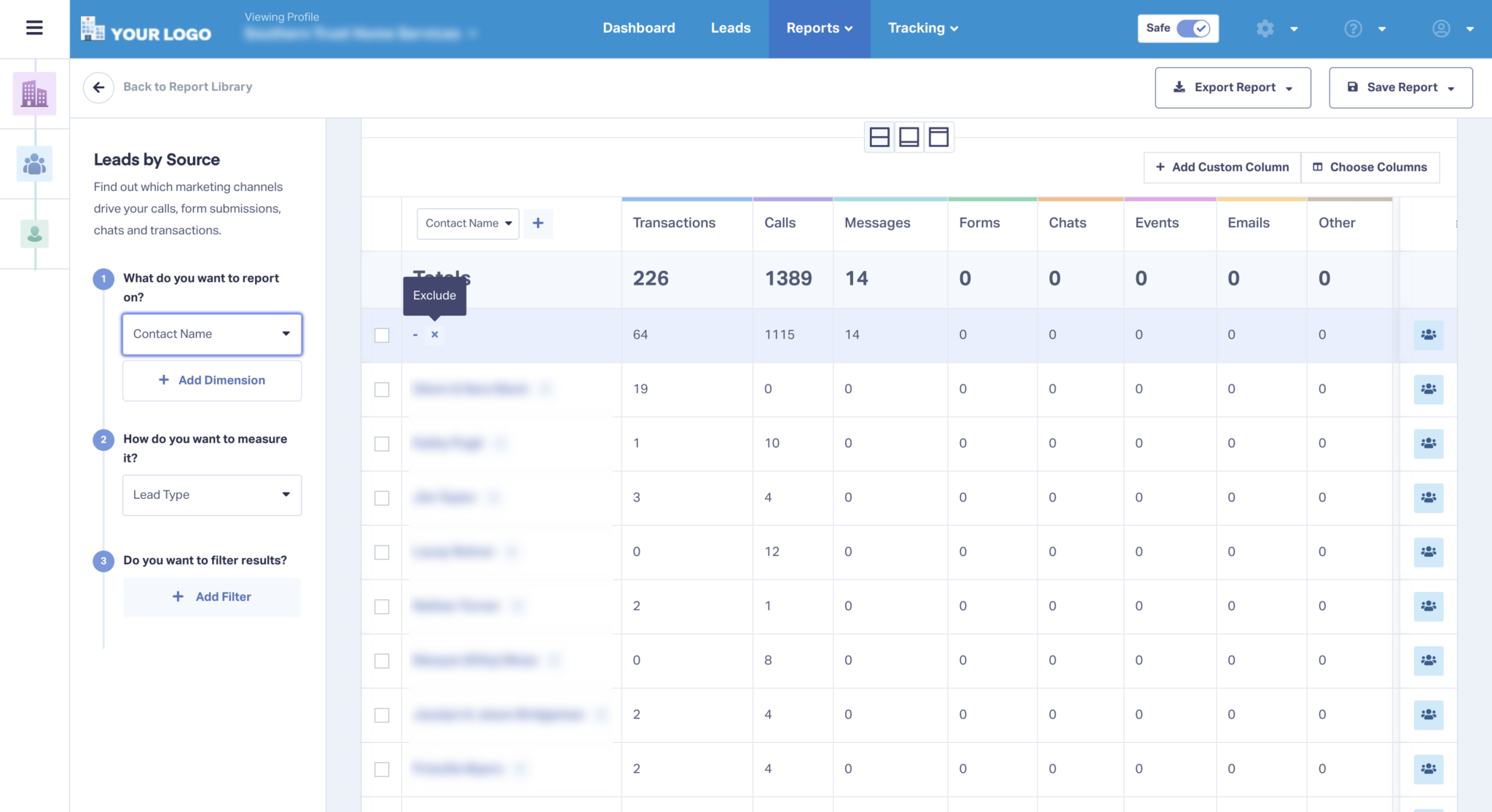 Customer Value Reporting